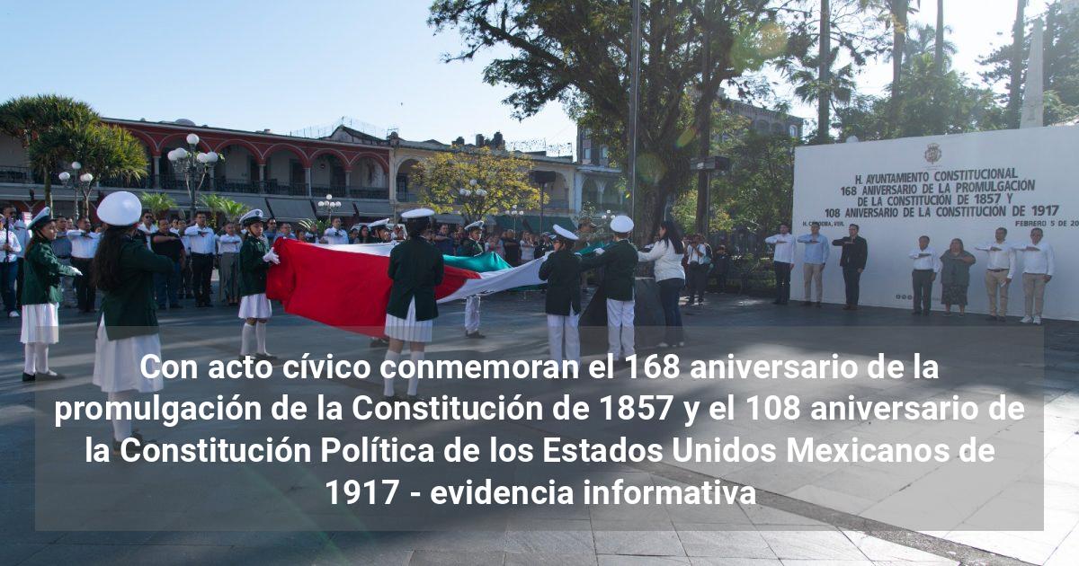 Con acto cívico conmemoran el 168 aniversario de la promulgación de la ...